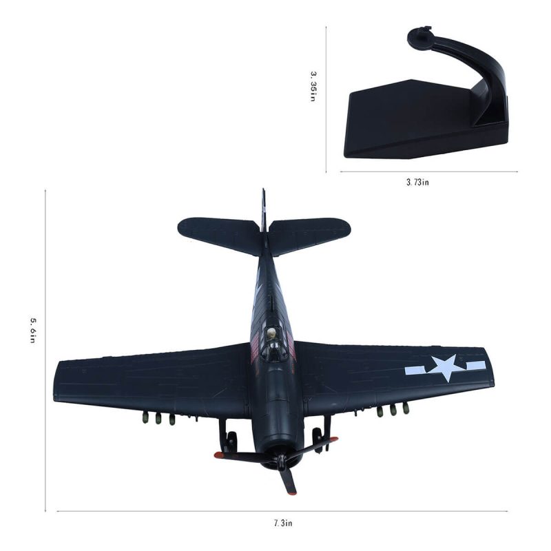 Fighter Jet Model 1/72 Scale Grumman F6F Hellcat Plane Model Diecast ...