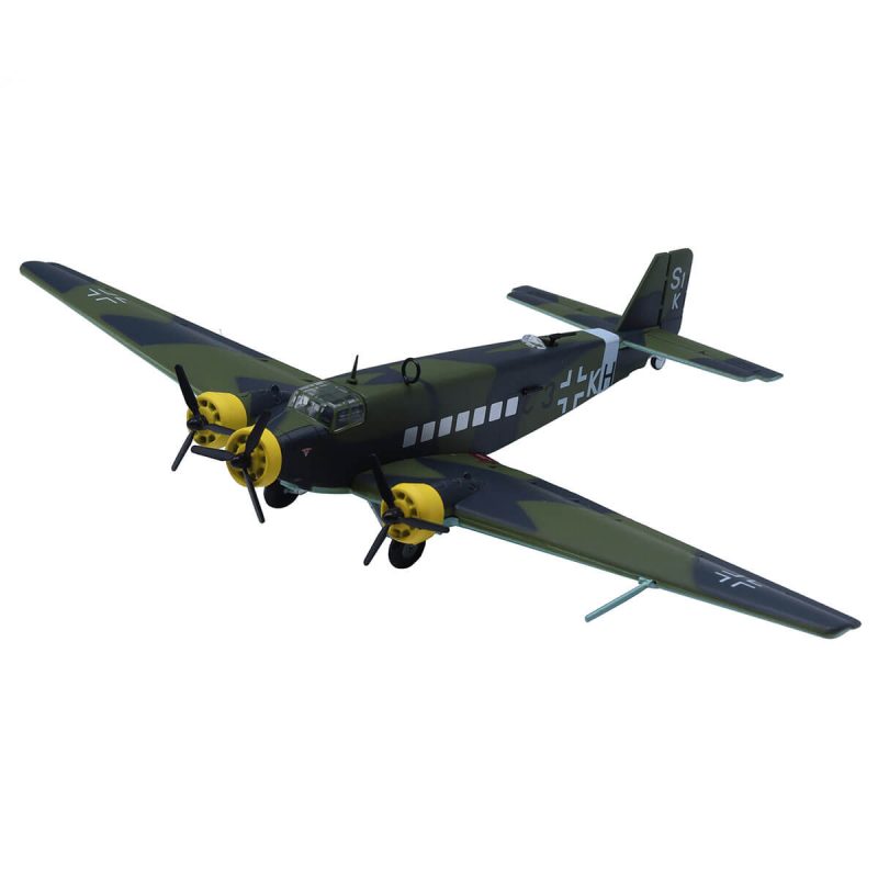 1:144 Diecast JU-52 Aircraft WWII German Transport Plane Aviation ...